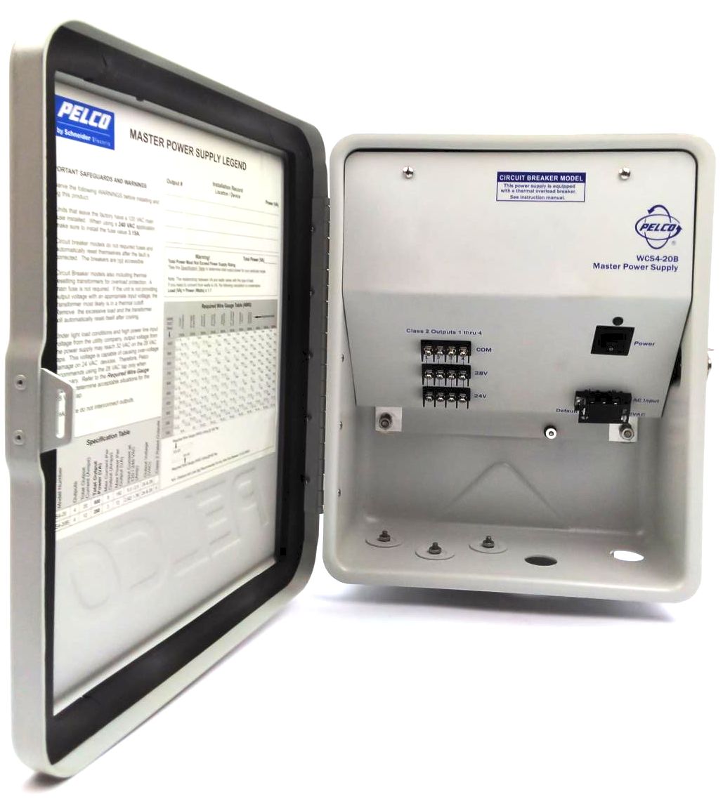 Pelco WCS4-20B Master Camera Power Supply 20Amp 4 Output Breaker 120/2 – TLZ Technologies