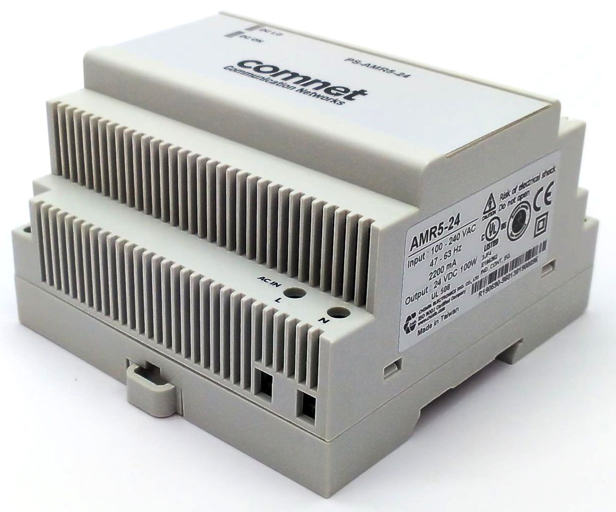Comnet PS-AMR5-24 High Temp Power Supply DIN Rail 24VDC 100 Watt 4.2A – TLZ Technologies