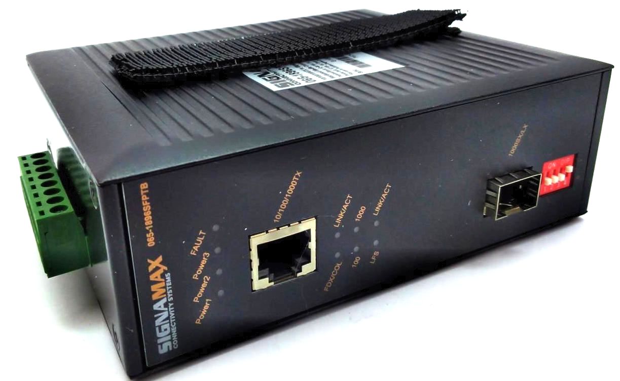 Signamax 10/100/1000 to Gigabit SFP Industrial Media Converter 065-189 ...