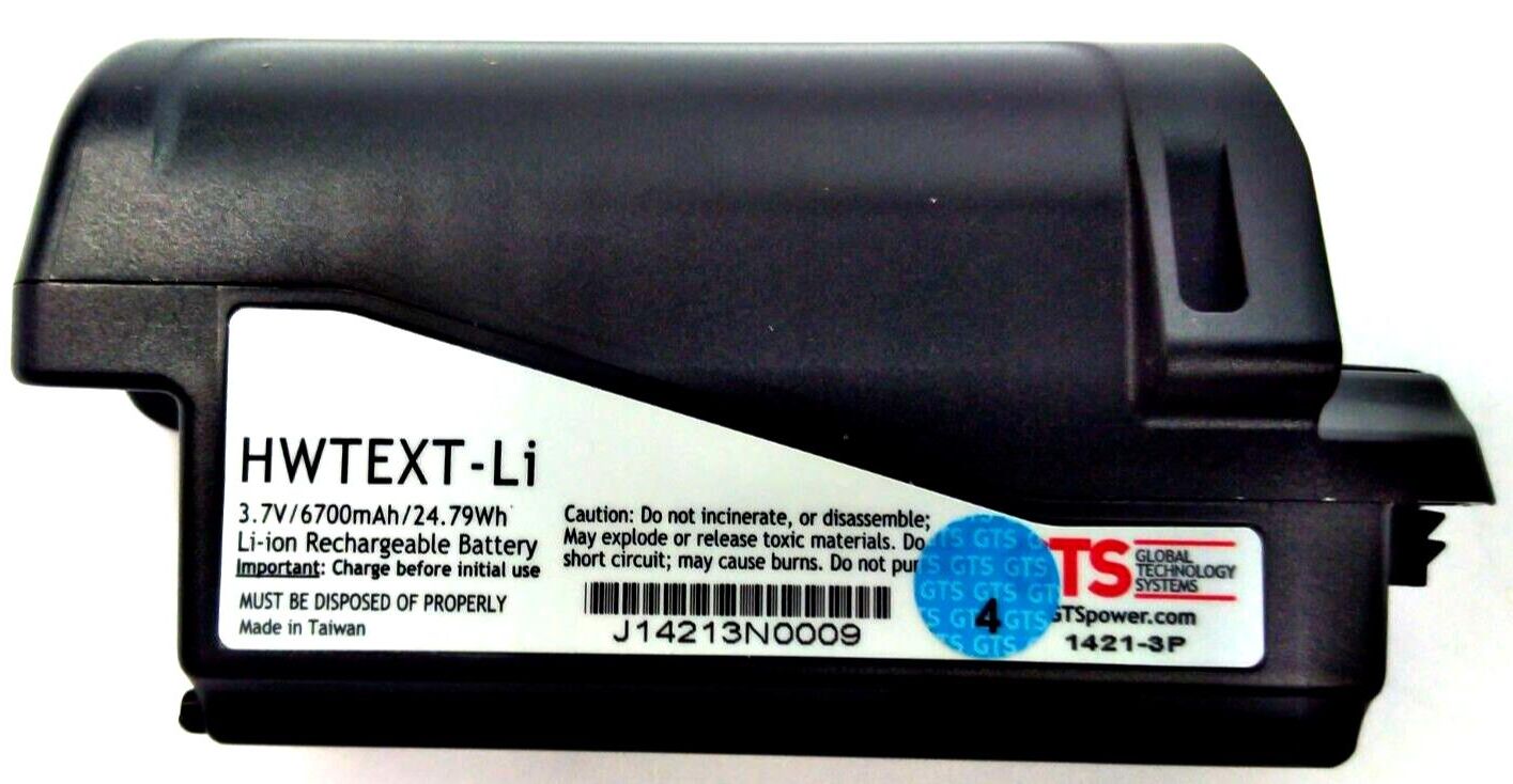 Zebra WT6000 Scanner Rechargeable Battery GTS HWTEXT-Li 6700mAh 3.7V 2 ...