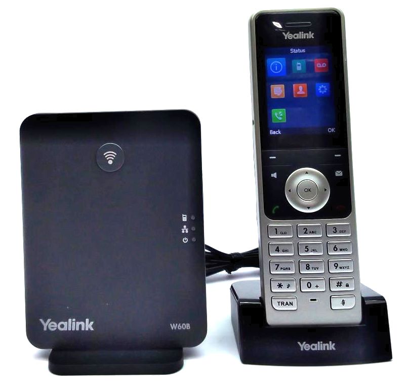 Yealink W60P Portable Cordless 3-way Call IP VoIP Phone Handset with B ...