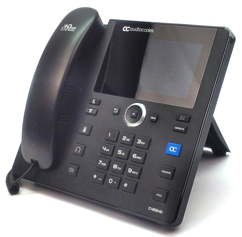 Audiocodes C455HD IP Phone Microsoft Teams PoE GbE Color Touch Screen ...