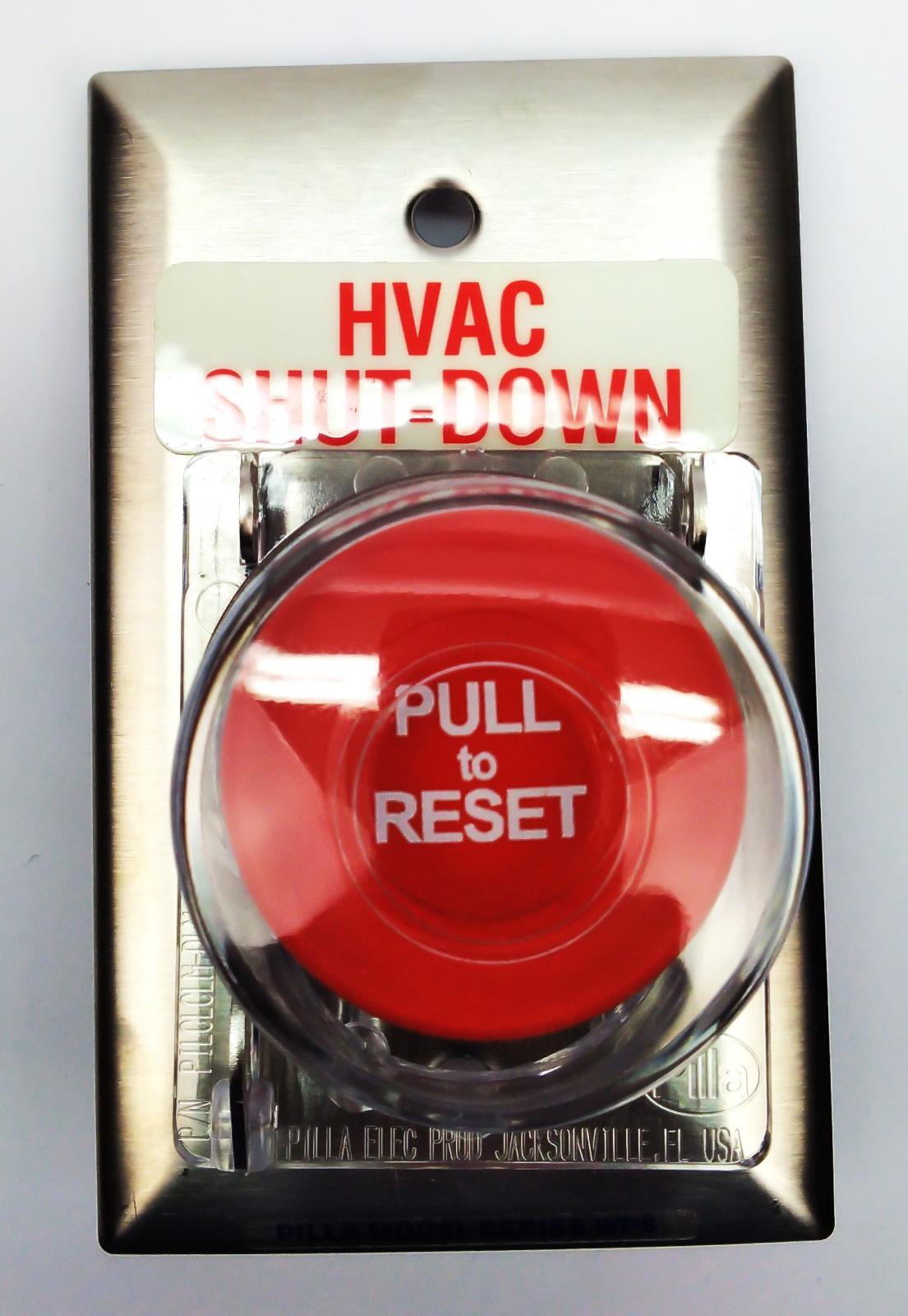 Plant Emergency Station Maintenance HVAC Shut-Down Push Pull Button Sw ...